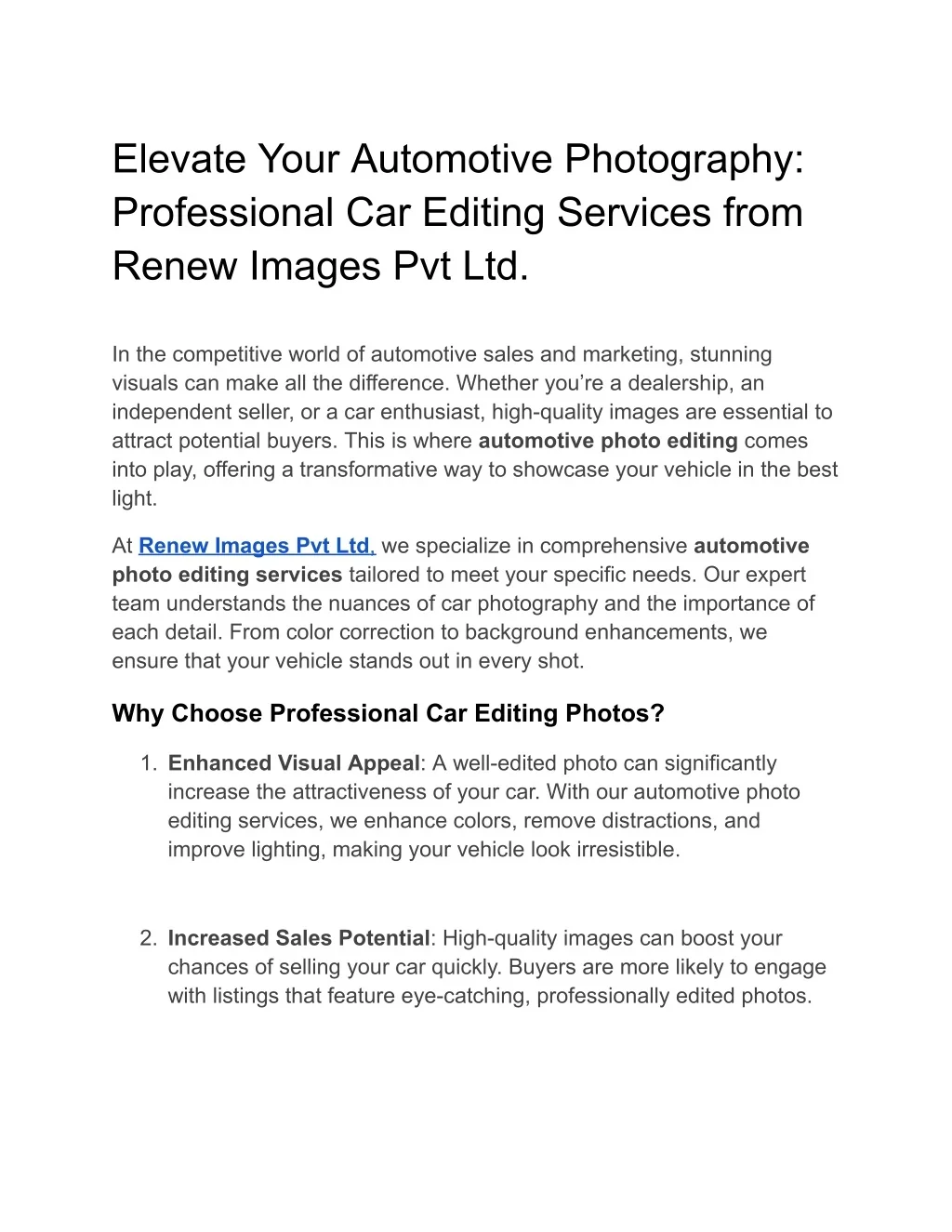PPT - Elevate Your Automotive Photography: Professional Car Editing ...