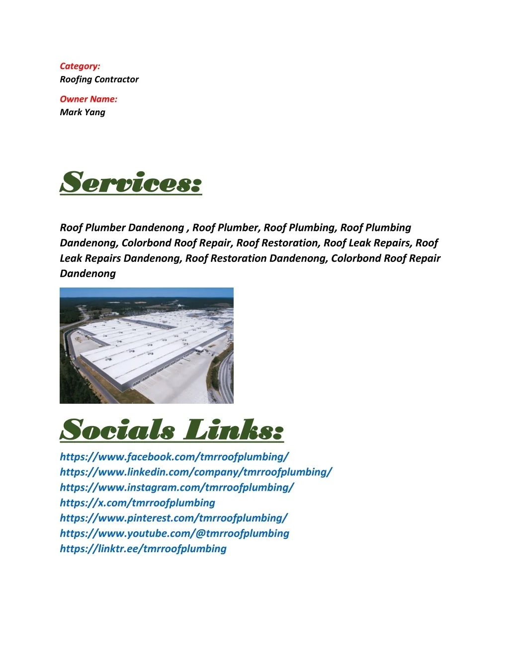 PPT - TMR Roof Plumber Dandenong - staking PowerPoint Presentation ...