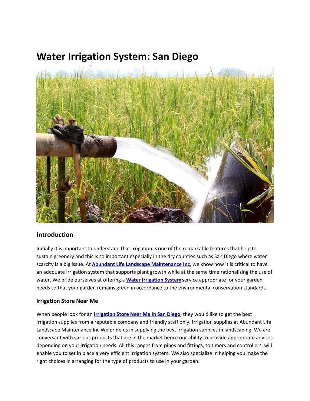PPT - Water Irrigation System PowerPoint Presentation, free download ...
