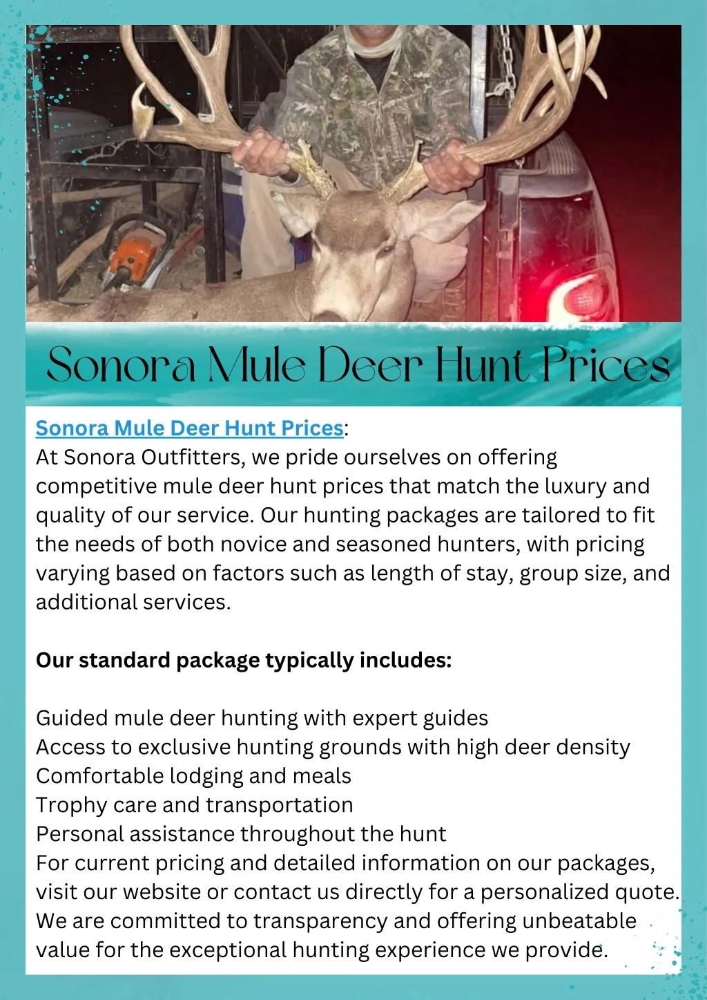 PPT - Affordable Sonora Mule Deer Hunt Prices for an Unforgettable Adventure PowerPoint ...