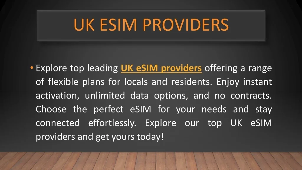 PPT - Best eSIM for the UK – Affordable Plans and Seamless Connectivity ...