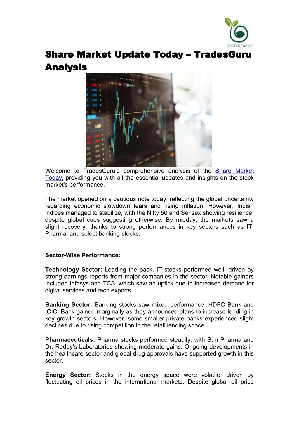 PPT - Share Market Update Today – TradesGuru Analysis PowerPoint ...