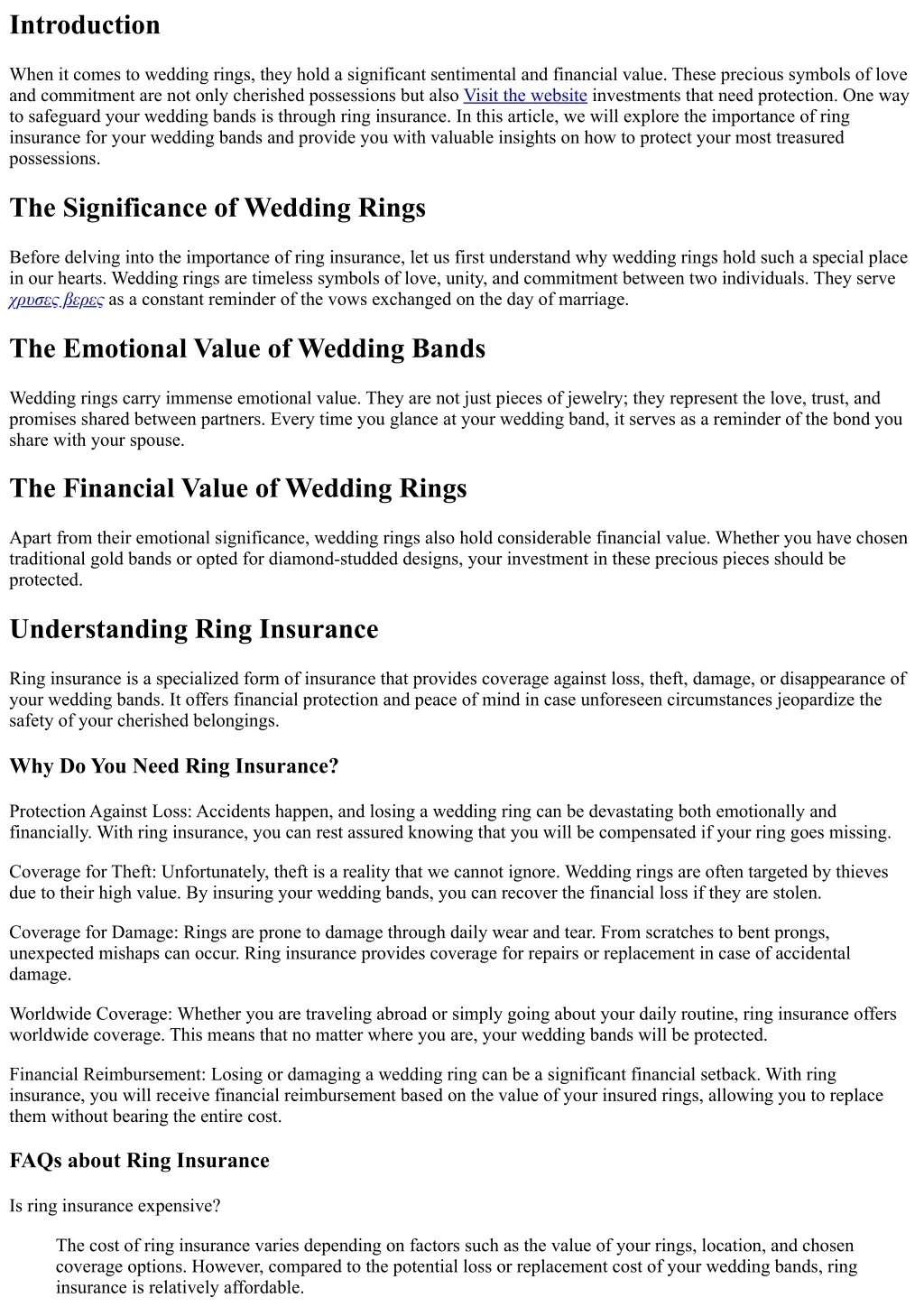 PPT - The Importance of Ring Insurance for Your Wedding Bands ...