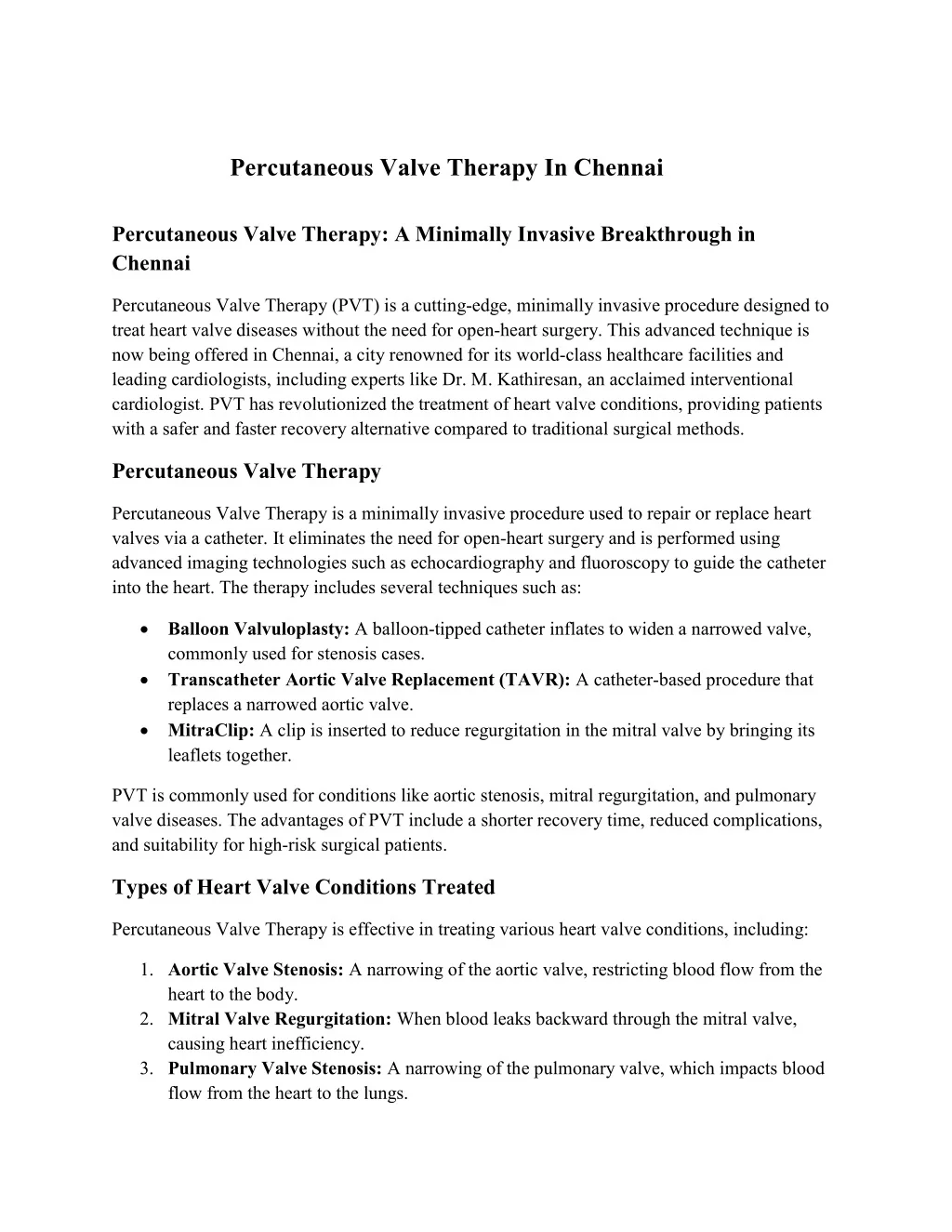 PPT - Percutaneous Valve Therapy In Chennai PowerPoint Presentation ...