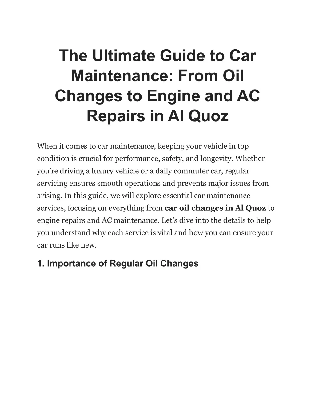 PPT - The Ultimate Guide to Car Maintenance: From Oil Changes to Engine ...