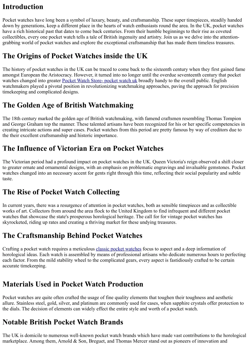 PPT - Unveiling the Rich History and Craftsmanship of Pocket Watches in ...