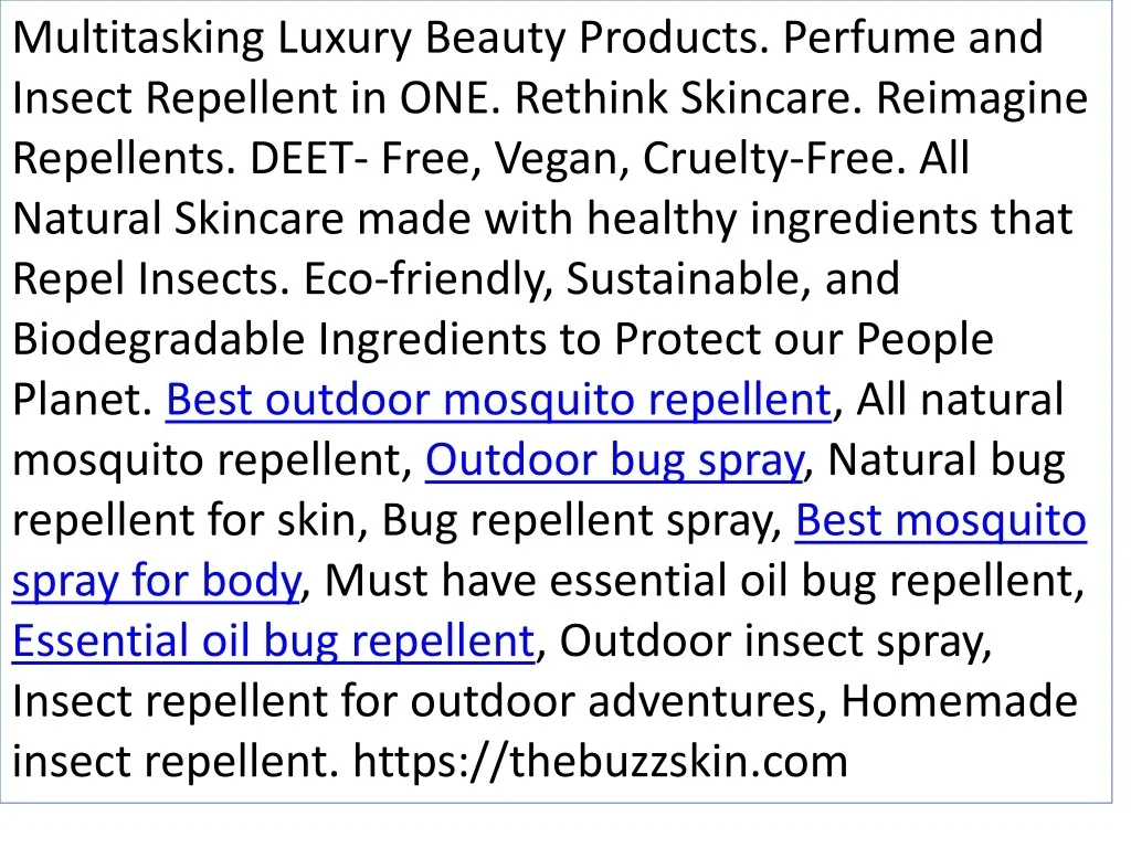 PPT - Best mosquito repellent for skin PowerPoint Presentation, free ...