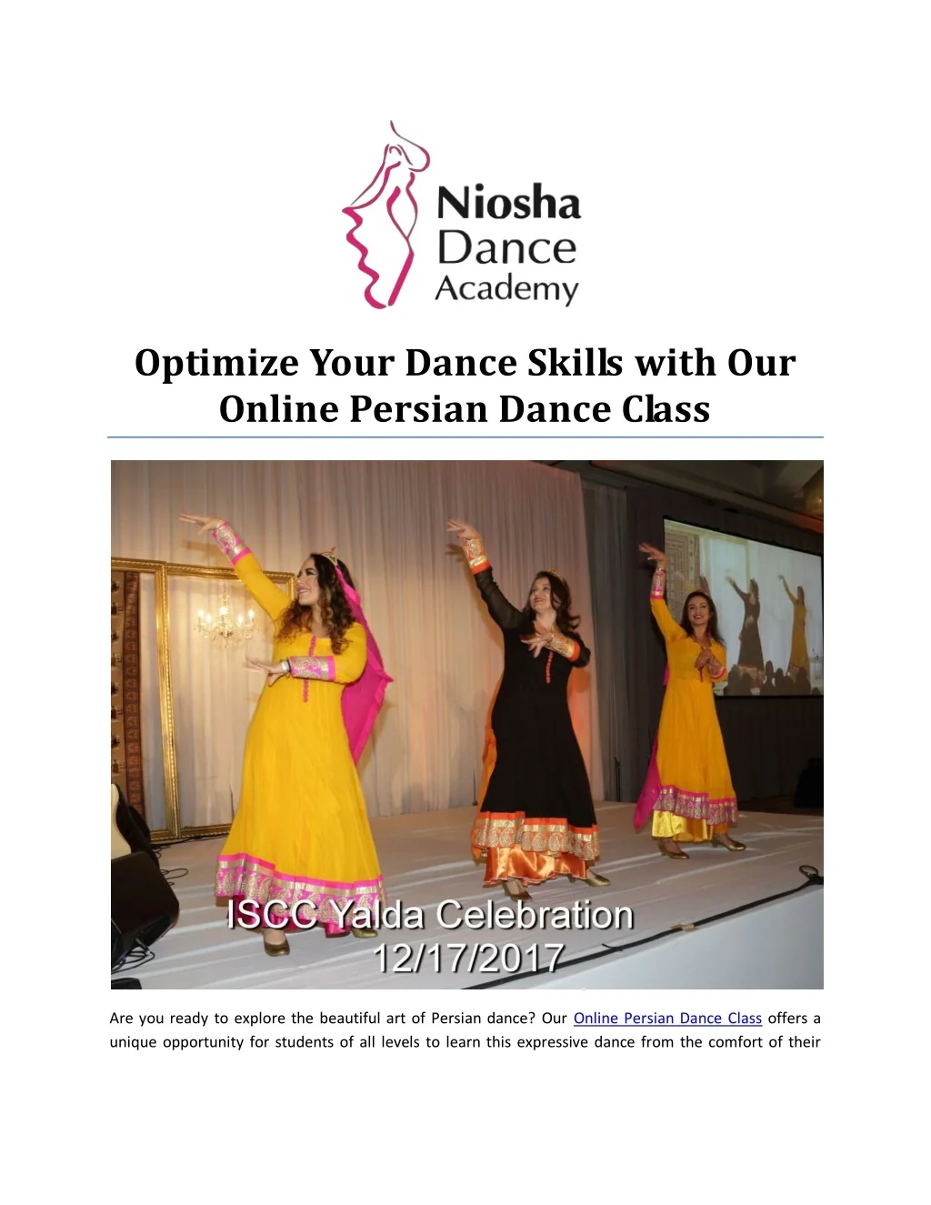PPT - Optimize Your Dance Skills with Our Online Persian Dance Class ...