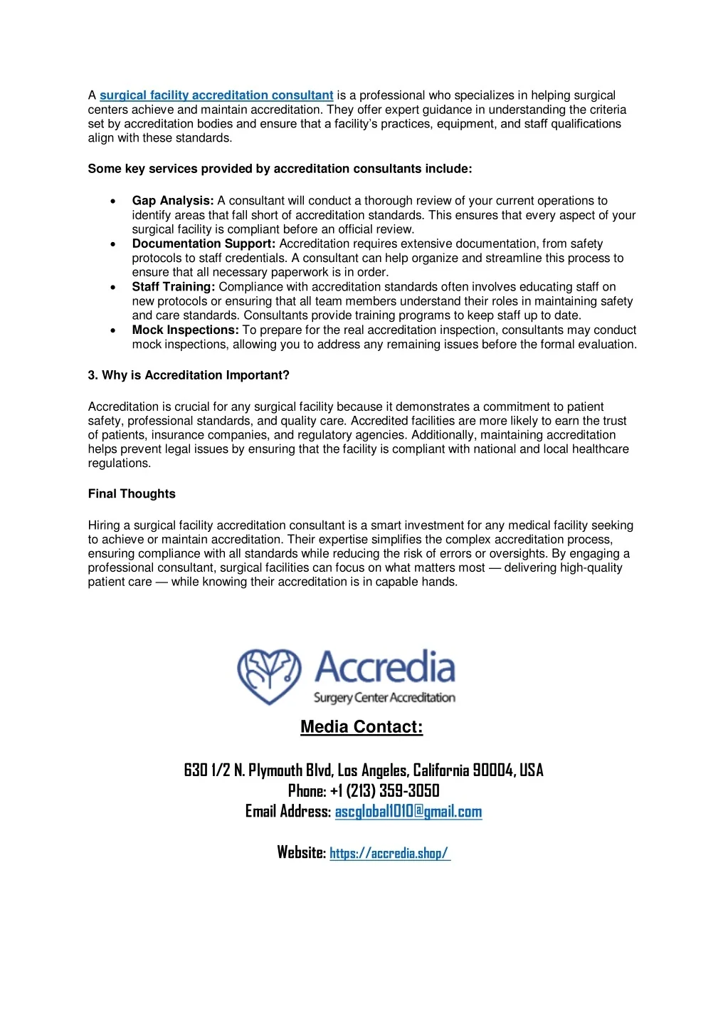 PPT - Surgical Facility Accreditation Consultant Expert Guidance for ...