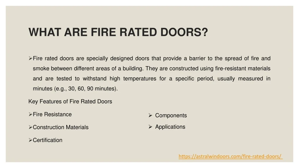 PPT - Fire Rated Doors Manufacturers Bangalore PowerPoint Presentation ...