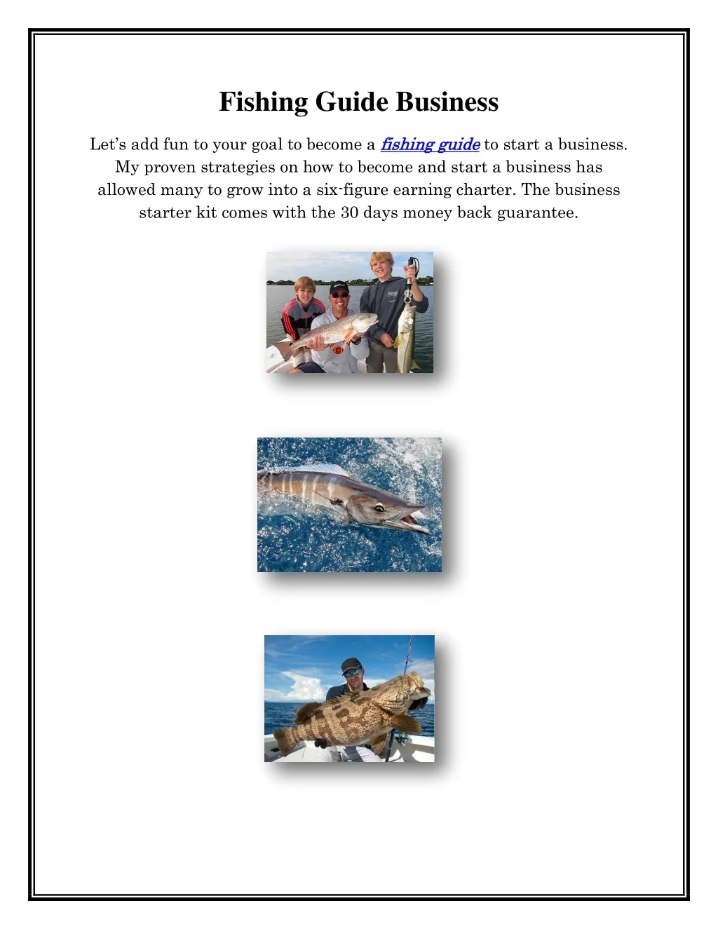 PPT - Fishing Guide Business, charterfishingbusiness PowerPoint ...