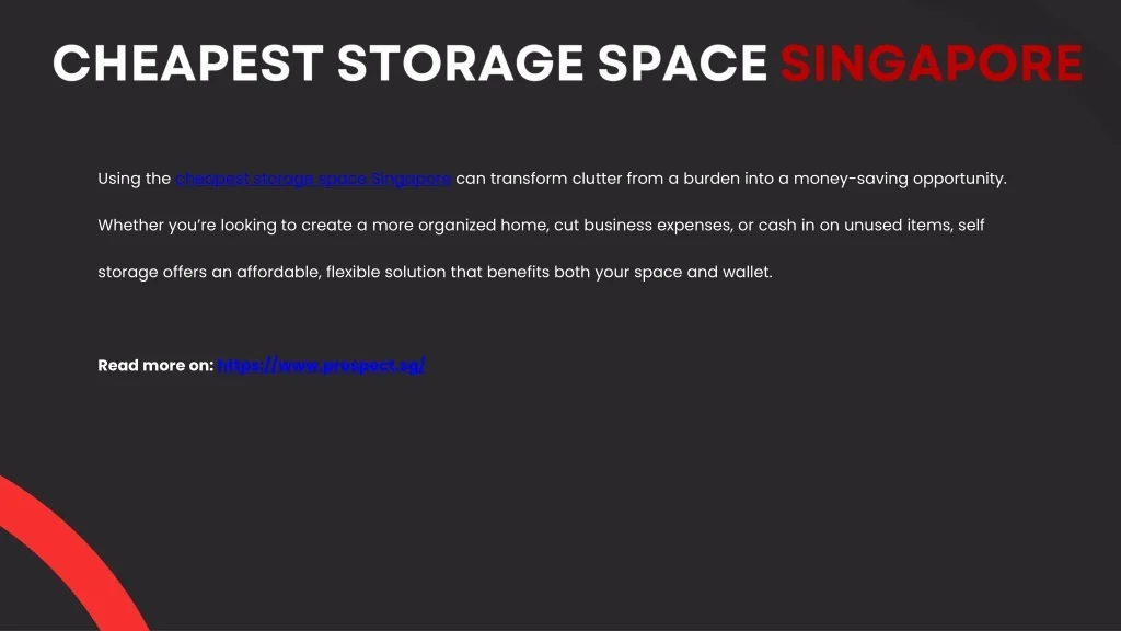 PPT - Free Up Space and Save Money with Singapore's Cheapest Storage ...