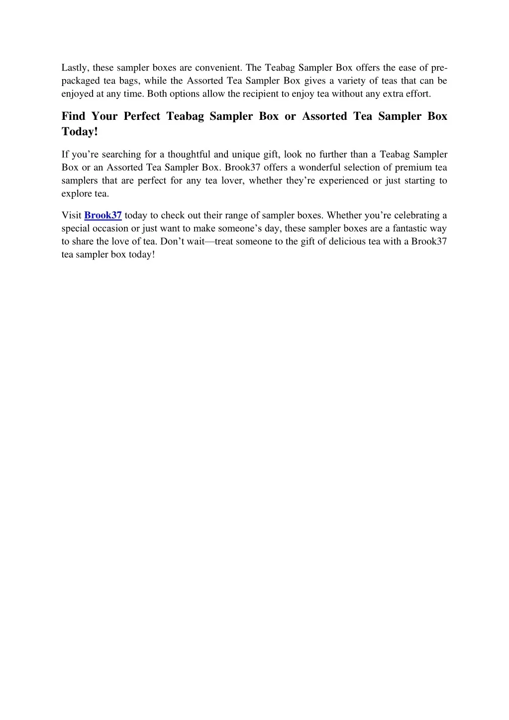 PPT - A Delightful Gift Idea: Teabag Sampler Box and Assorted Tea Sampler Box for Ever ...