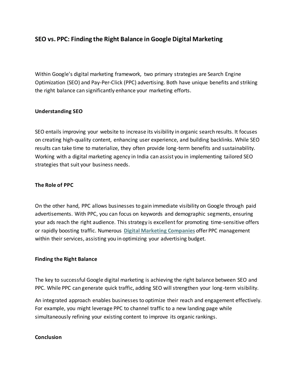 PPT - SEO vs PPC Finding the Right Balance in Google Digital Marketing ...