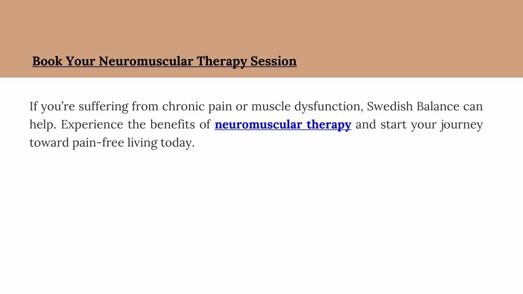 PPT - Target Chronic Pain with Expert Neuromuscular Therapy at Swedish ...