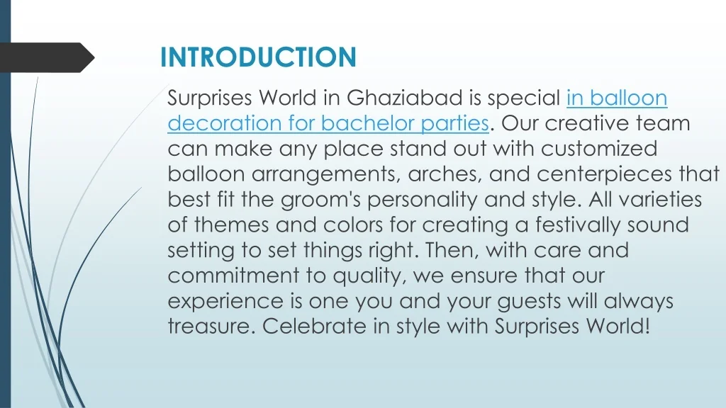 PPT - Best Bachelor Party Balloon Decoration in Ghaziabad PowerPoint ...