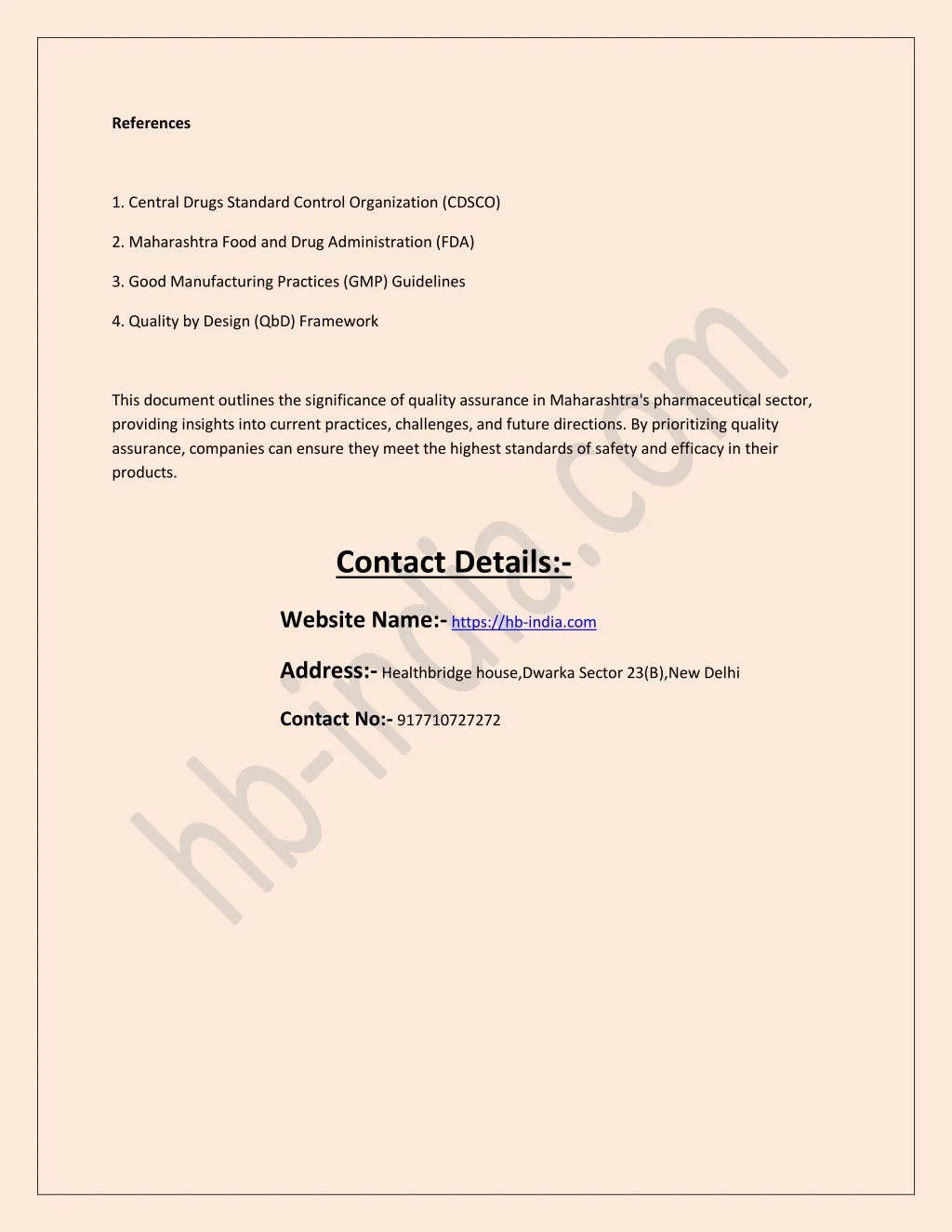 PPT - Quality assurance pharma Maharashtra | hb-india.com PowerPoint ...