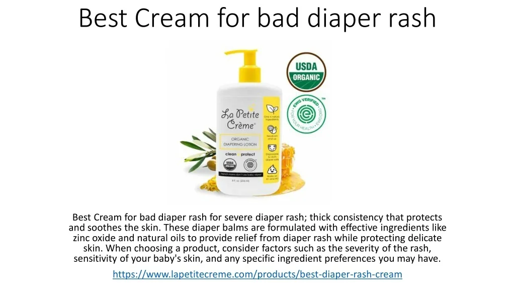 PPT - Best Cream for bad diaper rash, La Petite Creme PowerPoint ...