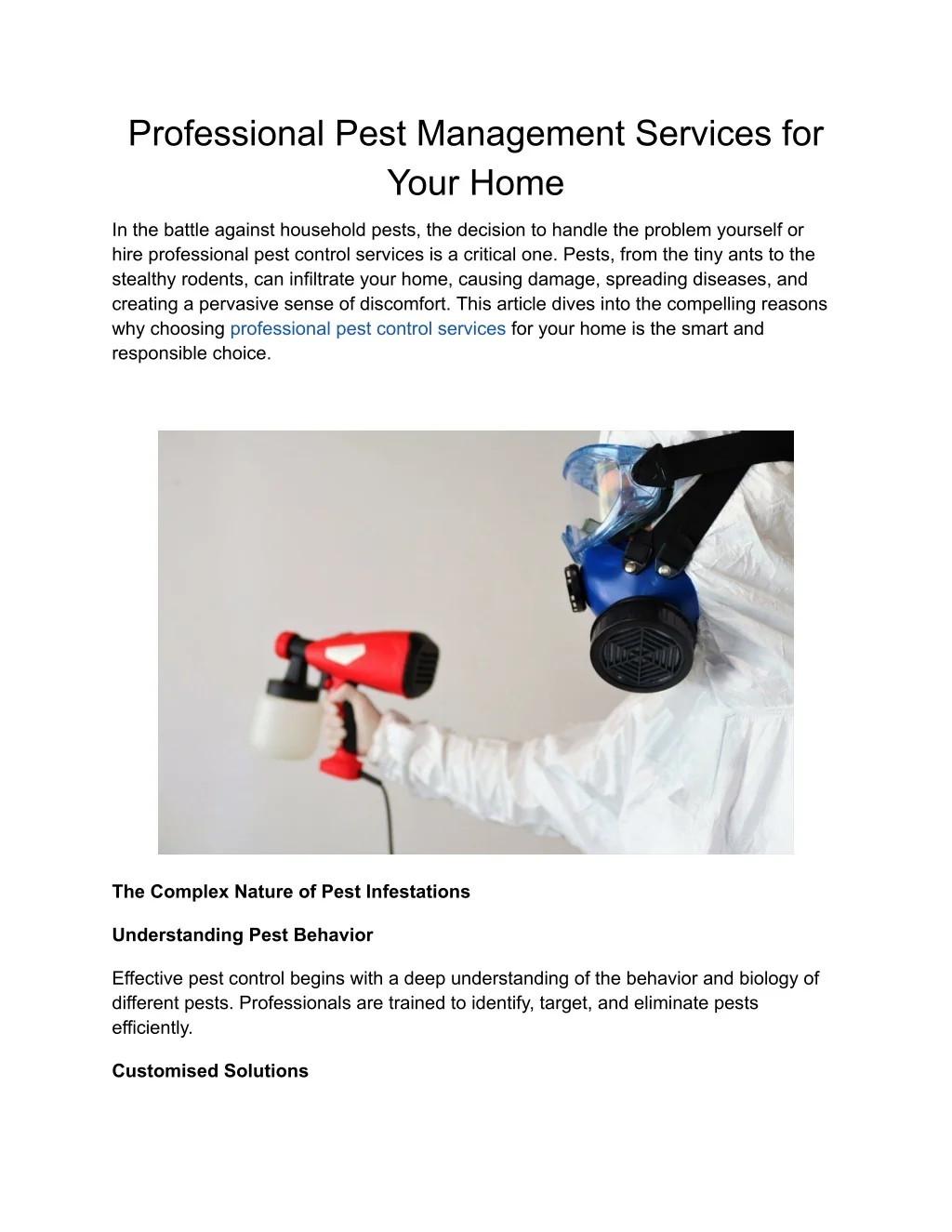 PPT - Professional Pest Management Services for Your Home PowerPoint ...