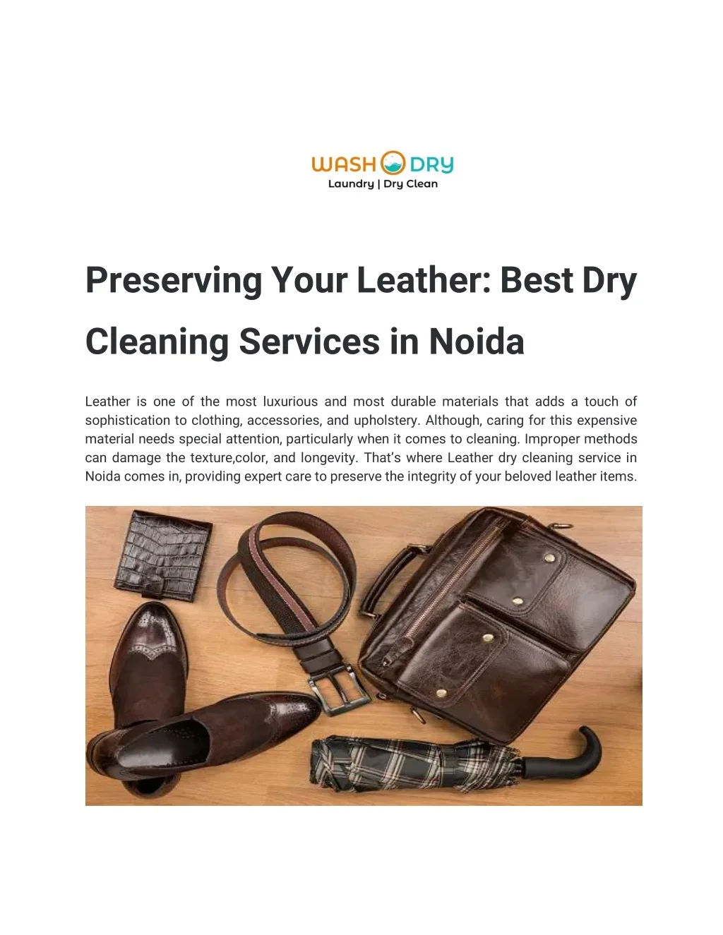 PPT - Preserving Your Leather: Best Dry Cleaning Services in Noida ...