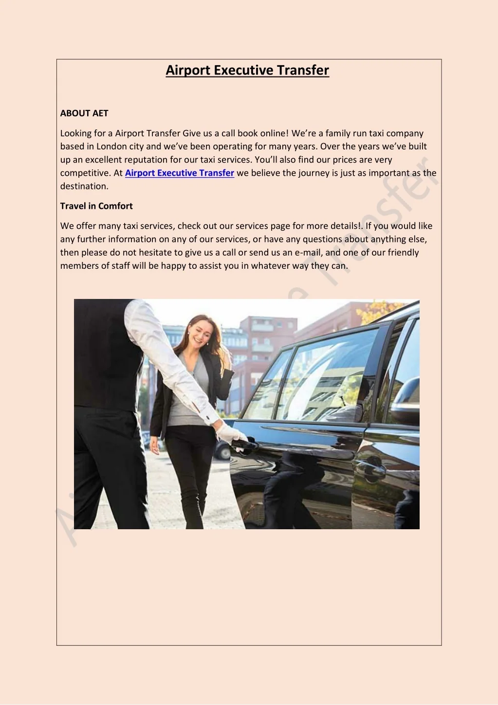 PPT - Airport Executive Transfer PowerPoint Presentation, free download ...
