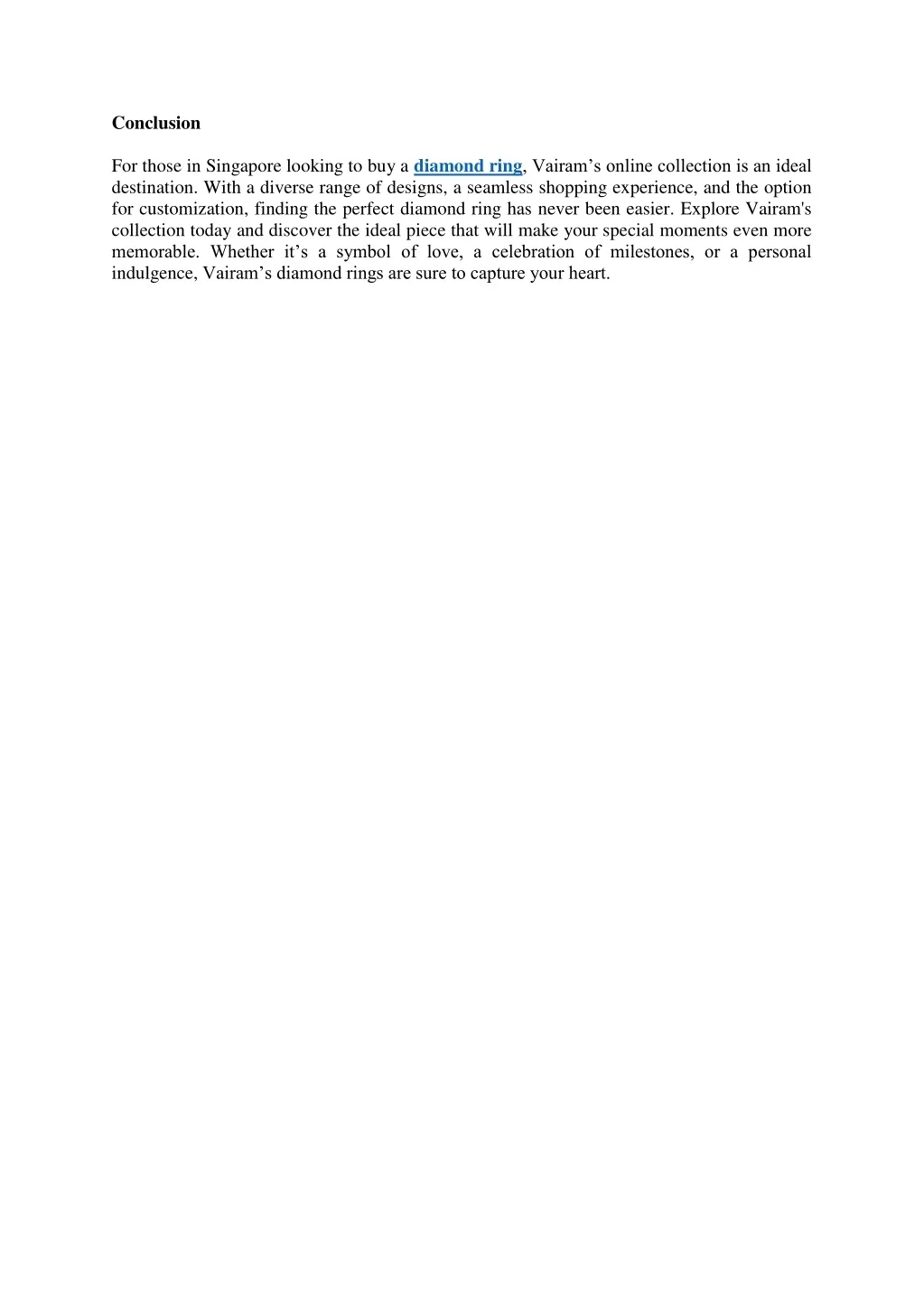 PPT - Discover Vairam's Online Collection of Diamond Rings in Singapore ...