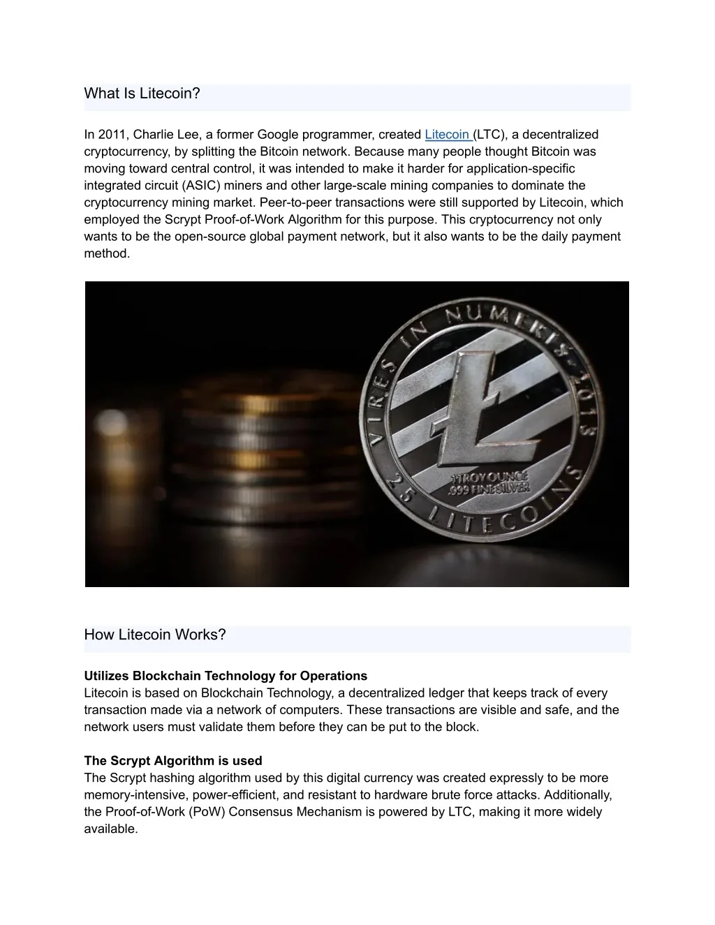 PPT - Understanding Litecoin: A Decentralized Digital Currency ...