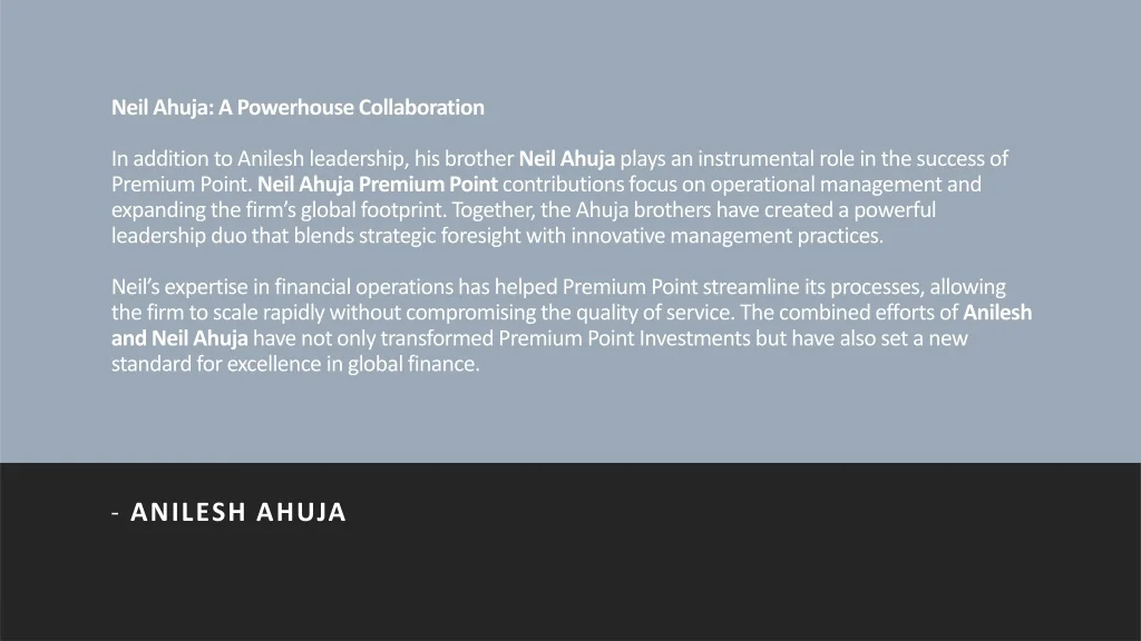 PPT - Anilesh Ahuja Rise in Global Finance: Unveiling His Latest News ...