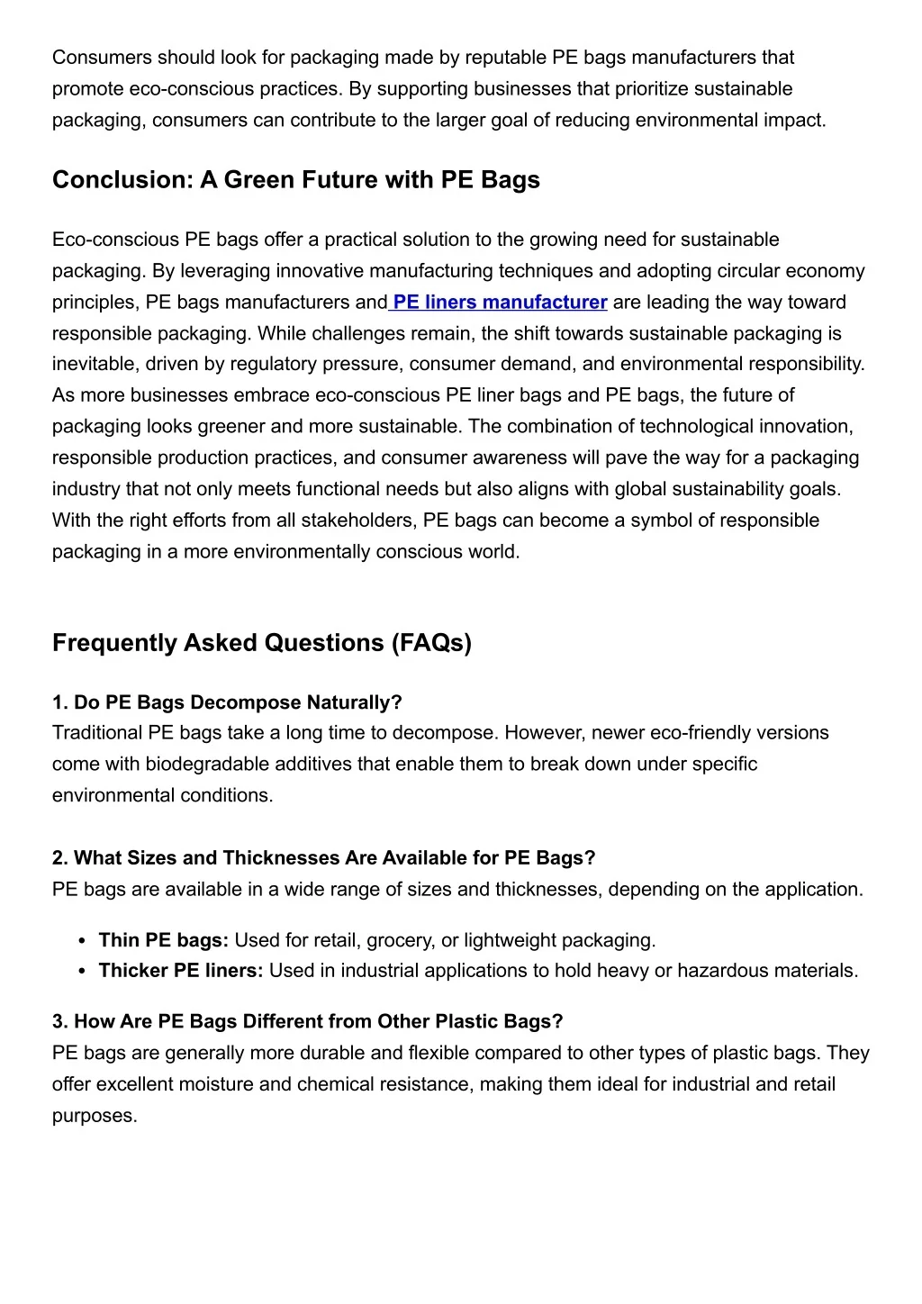 PPT - Eco-Conscious PE Bags for Responsible Packaging PowerPoint ...