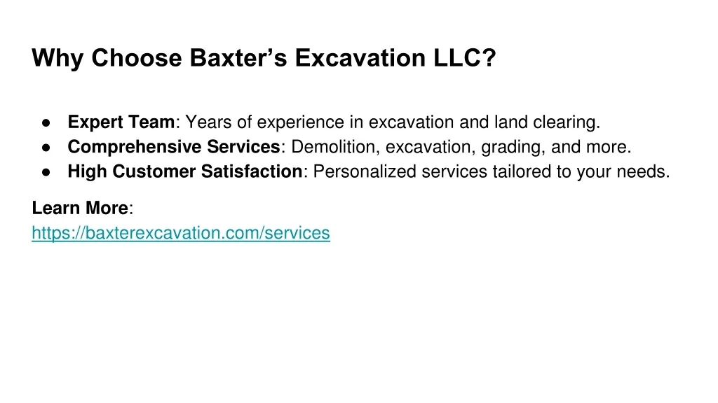 PPT - Excavation Contractors in Burlington, WA – Baxter’s Excavation LLC(1) PowerPoint ...