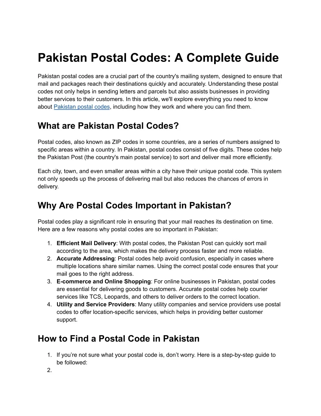 PPT Pakistan Postal Codes PowerPoint Presentation Free Download ID