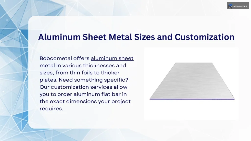 PPT - Buy High-Quality Aluminum Sheet for All Industries at Bobcometal ...