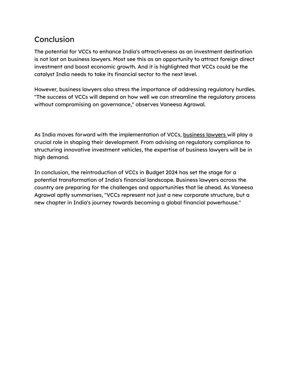 PPT - Budget 2024_ Business Lawyers’ Take on India to See VCC Structure ...