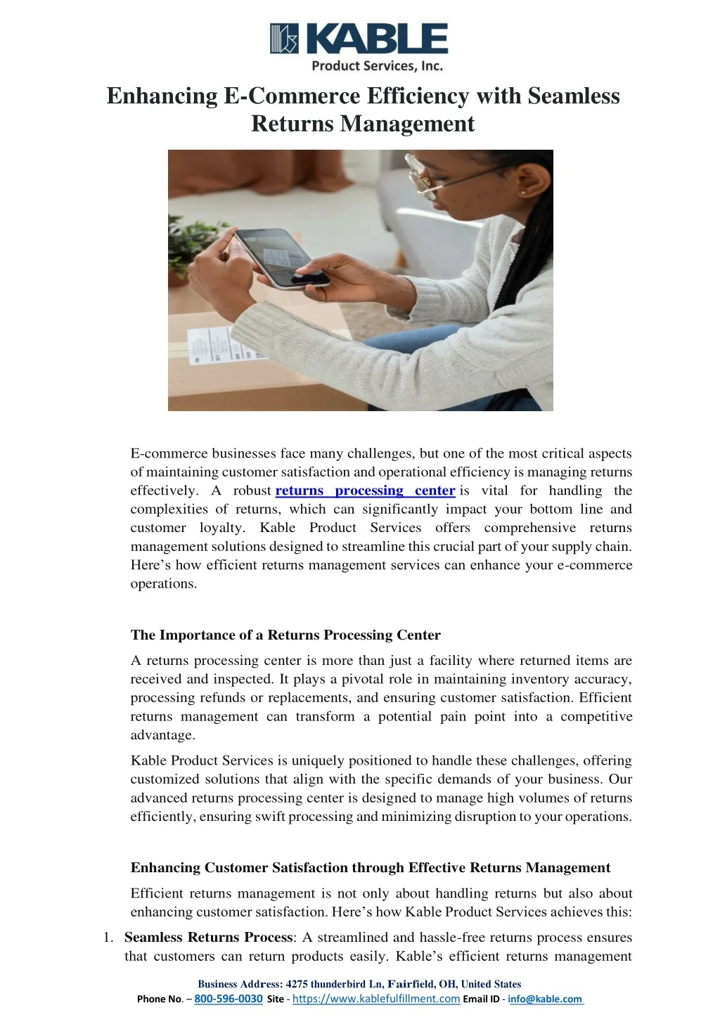 PPT - Enhancing E-Commerce Efficiency with Seamless Returns Management PowerPoint Presentation ...