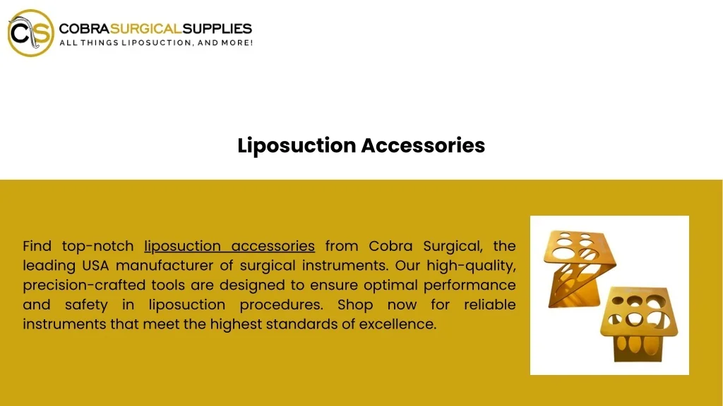 PPT - Liposuction Accessories PowerPoint Presentation, free download ...