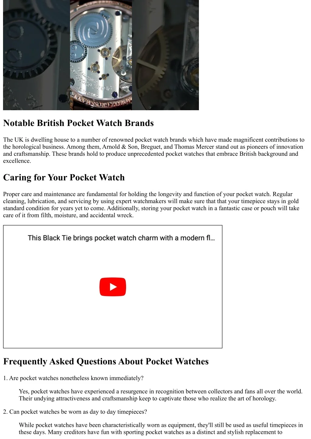PPT - Unveiling the Rich History and Craftsmanship of Pocket Watches in ...