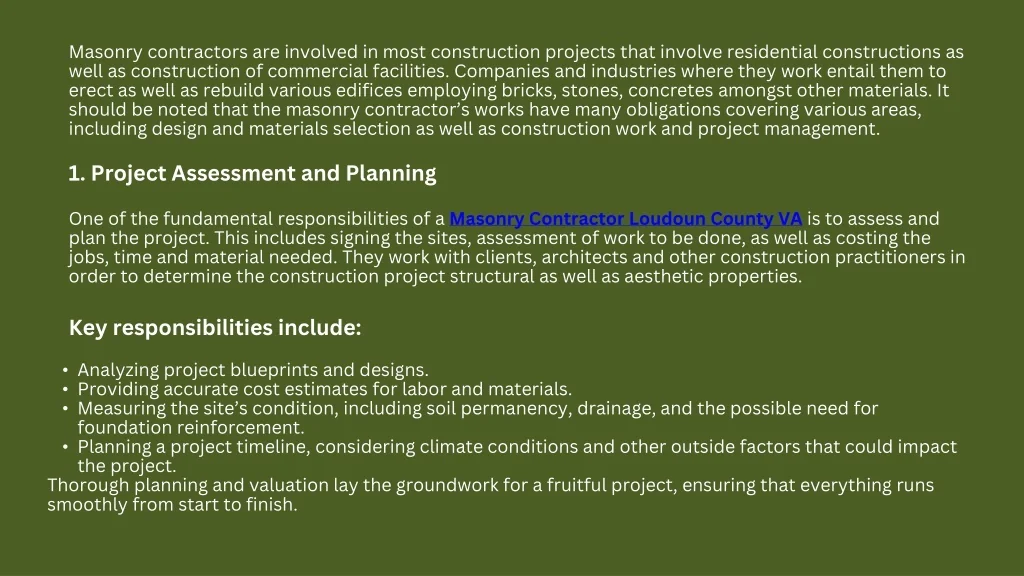 PPT - Know The Responsibilities of Masonry Contractor PowerPoint ...