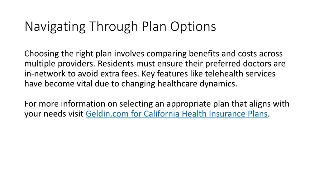 PPT - Exploring Affordable Health Insurance Options in California's ...