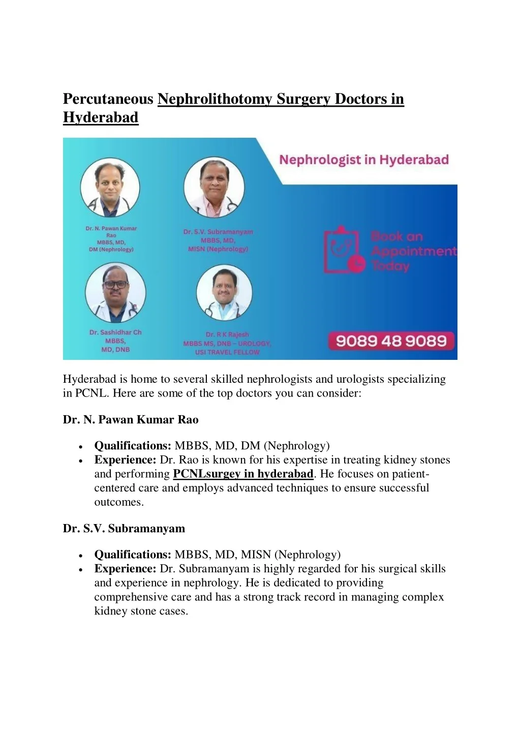PPT - Percutaneous Nephrolithotomy Surgery in Hyderabad PowerPoint ...