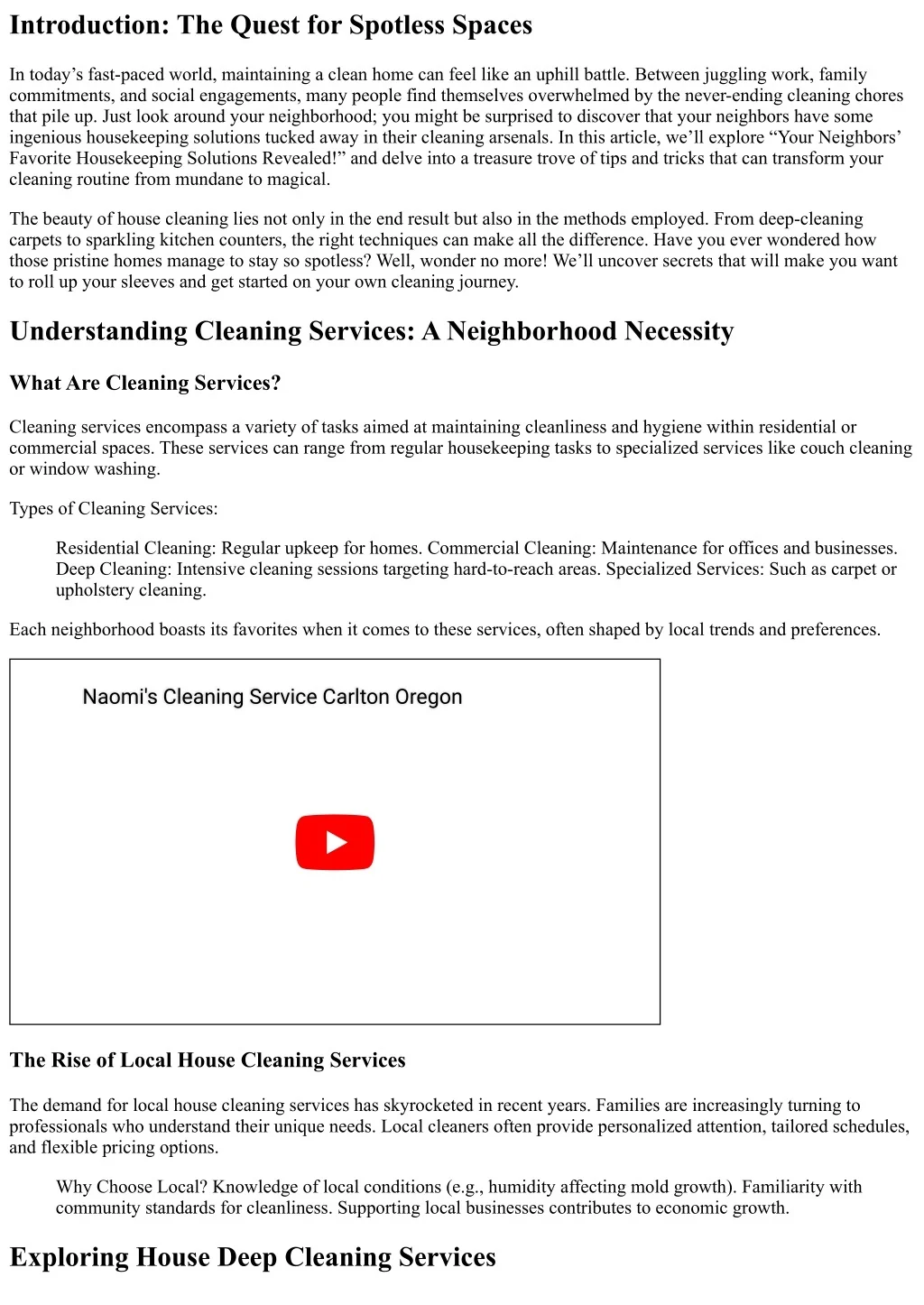 PPT - “Your Neighbors’ Favorite Housekeeping Solutions Revealed ...