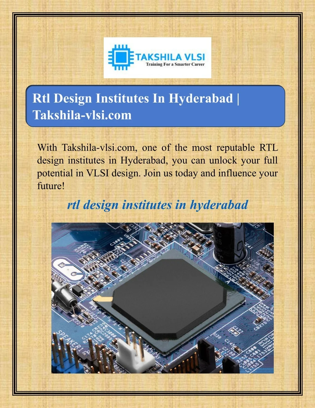 PPT - rtl design institutes in hyderabad PowerPoint Presentation, free ...