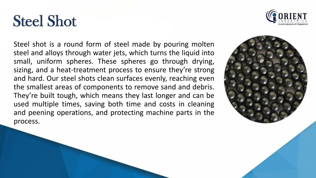 PPT - Buy Steel Shot At Orient Industries : Your Source For High ...