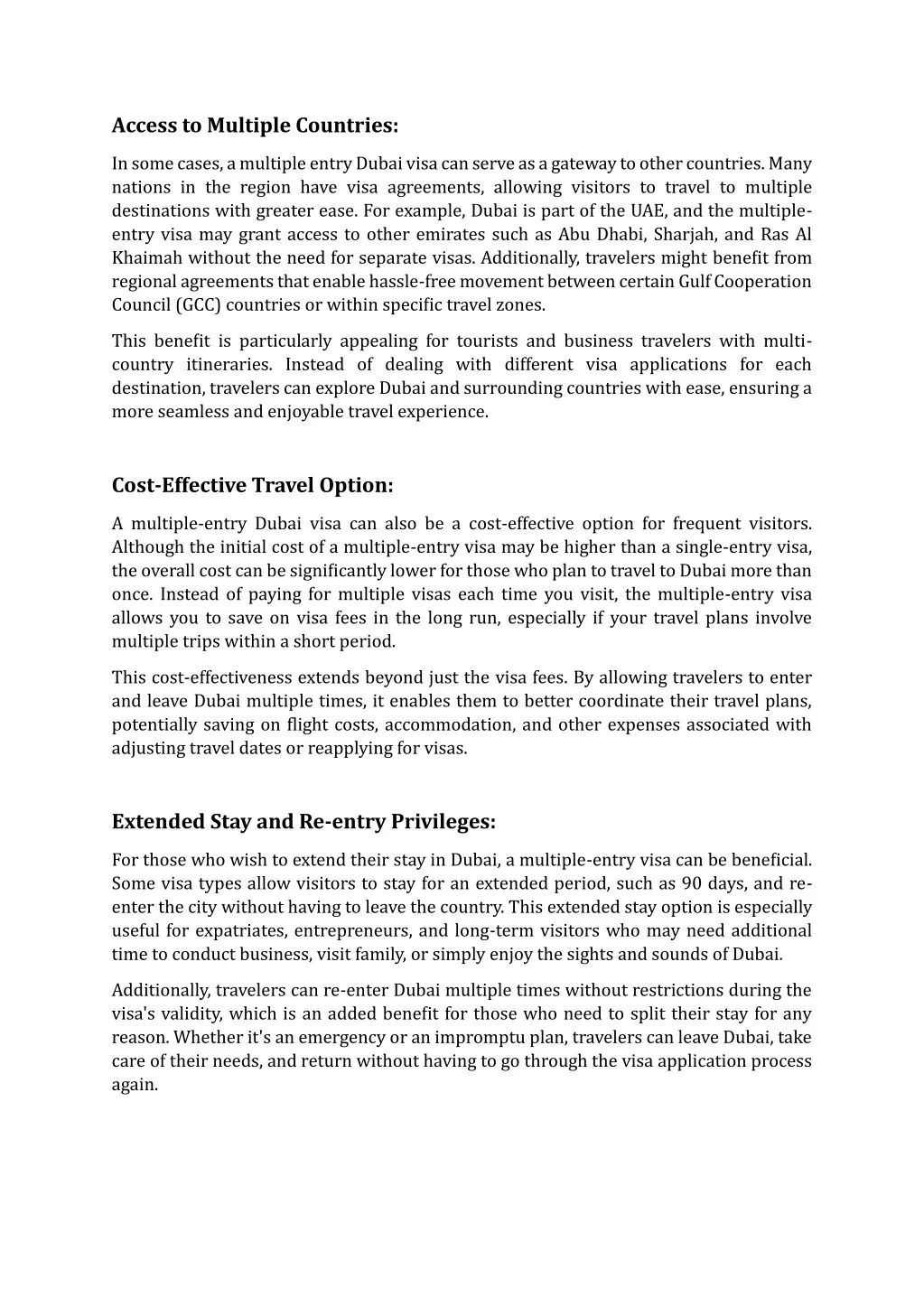 PPT - Benefits of a Multiple Entry Dubai Visa for Visitors PowerPoint ...