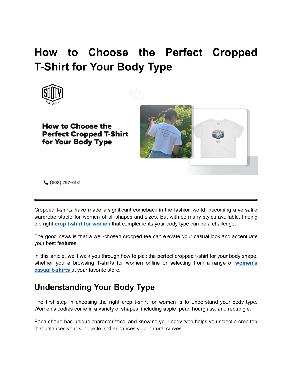 PPT - How to Choose the Perfect Cropped T-Shirt for Your Body Typeent ...