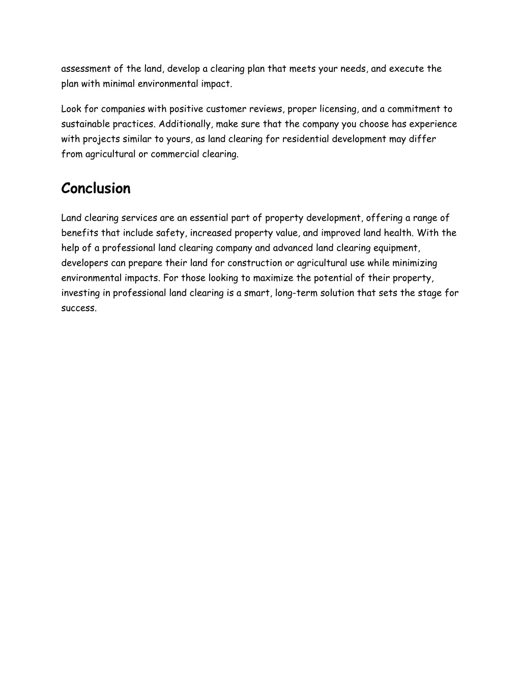 PPT - The Benefits of Land Clearing Services for Property Development ...