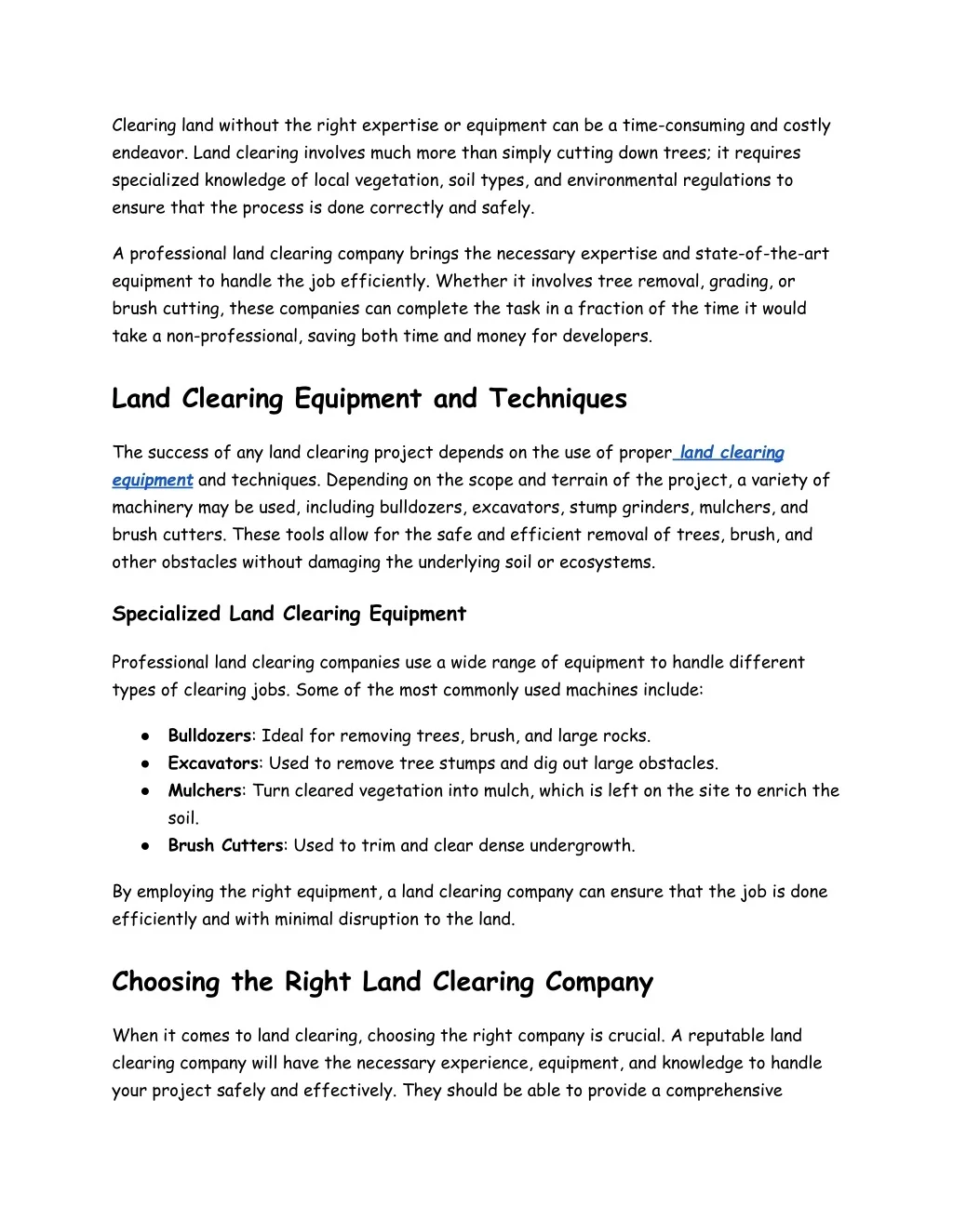 PPT - The Benefits of Land Clearing Services for Property Development ...