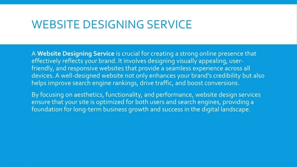 PPT - Website Designing Service PowerPoint Presentation, free download - ID:13658809