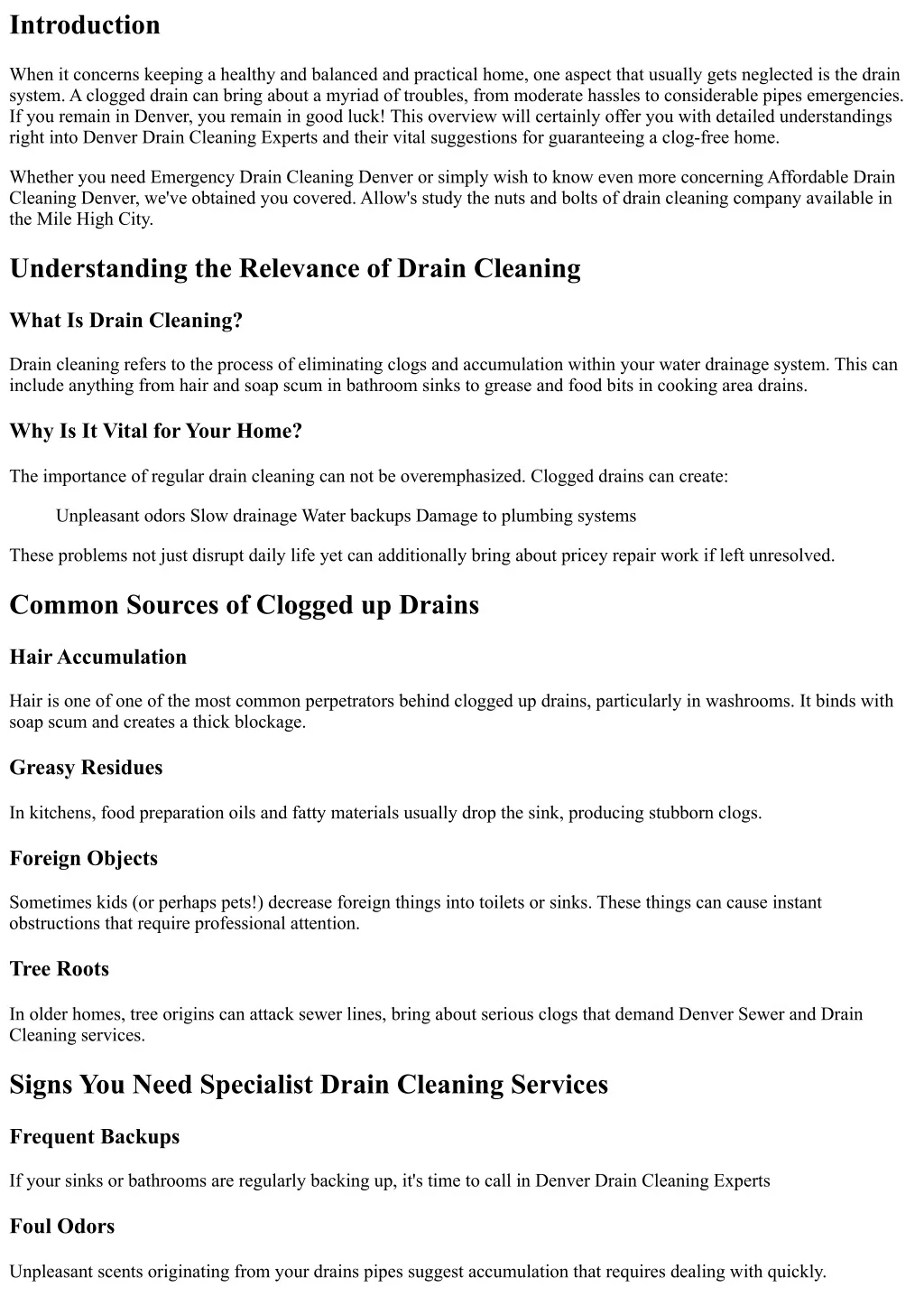 PPT - The Ultimate Guide to Denver Drain Cleaning Professionals: Tips ...