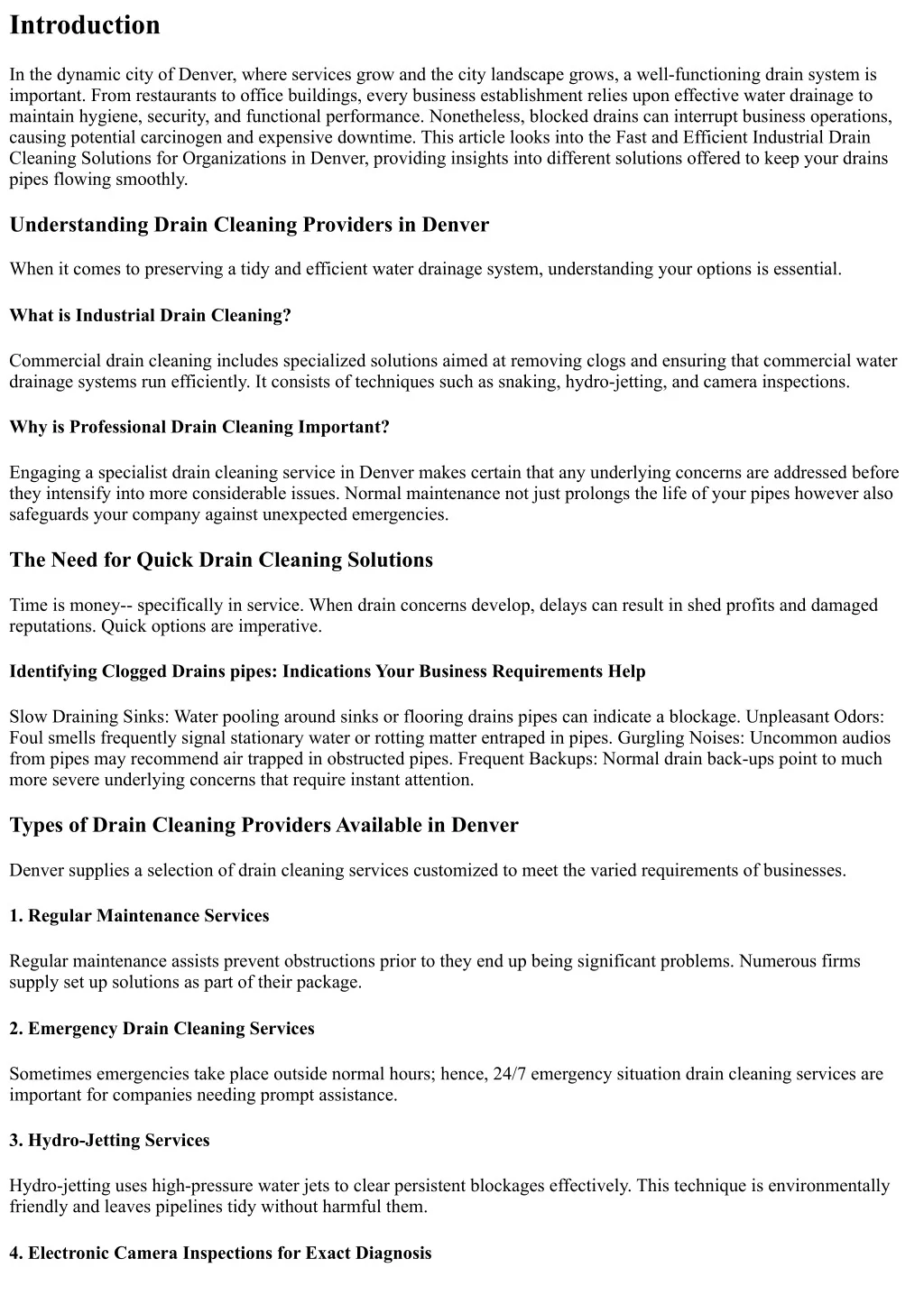 PPT - Rapid and Reliable Industrial Drain Cleaning Solutions for ...