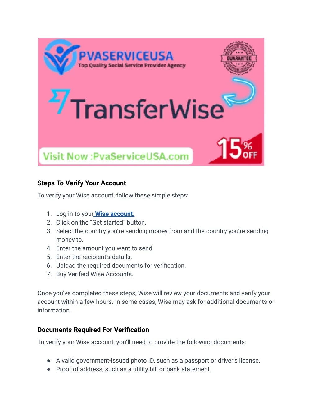 PPT - Step-by-Step Guide to Purchase a Securely Wise Verified Account ...